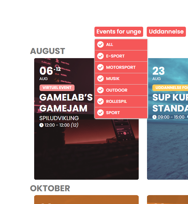 Custom CSS – sorting section – EventON Help Desk