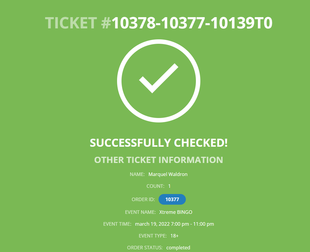 Show Ticket Type when checking in Ticket – EventON Help Desk
