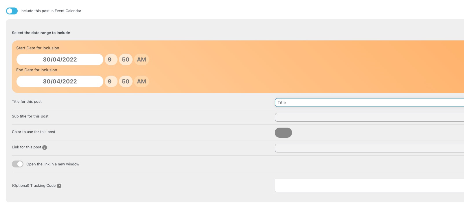Include Anything Text in List is hidden – EventON Help Desk