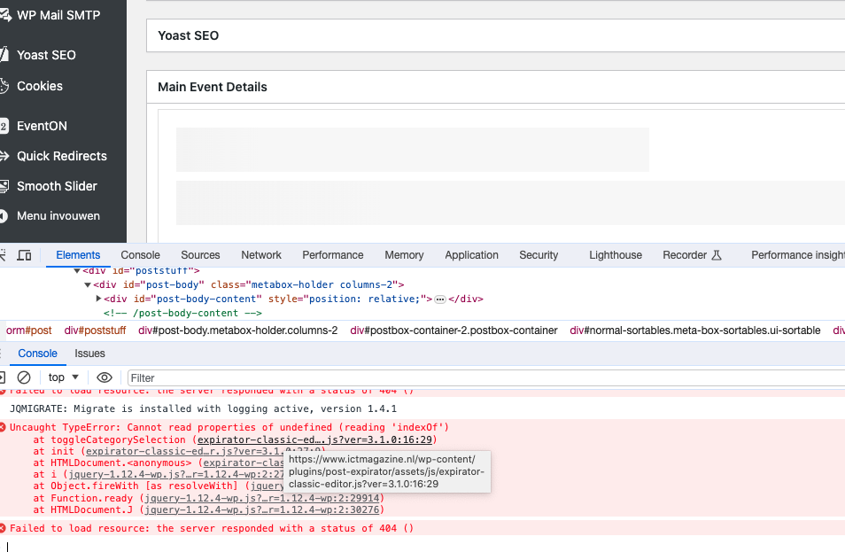 problems with editing events – EventON Help Desk