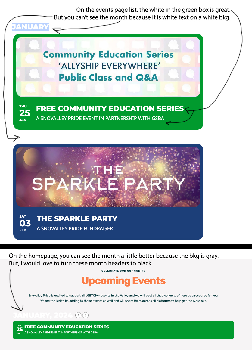 Colors of the Month Header for Event List – EventON Help Desk