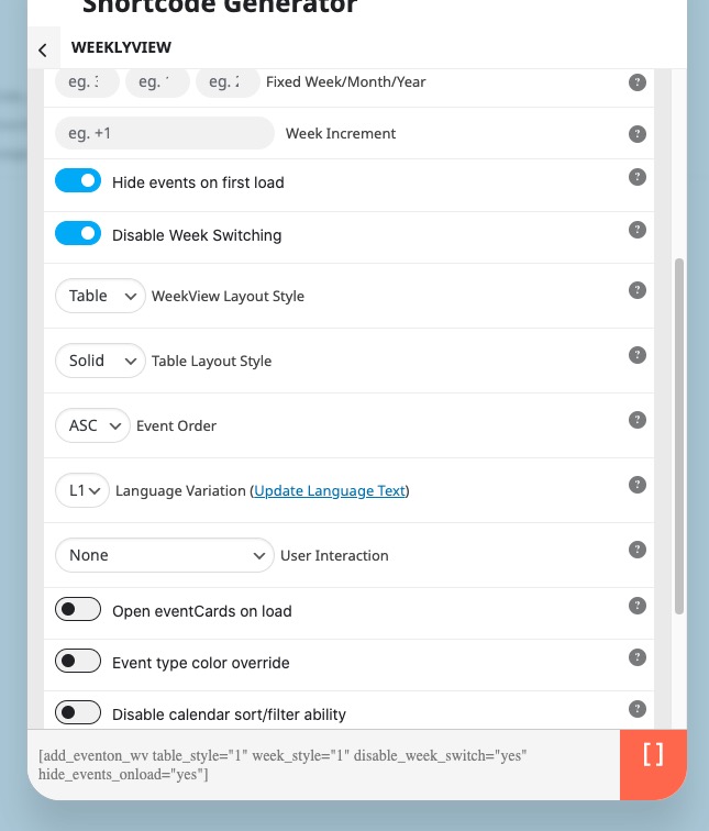 Where do you put the short code to change the calendar style – EventON Help Desk