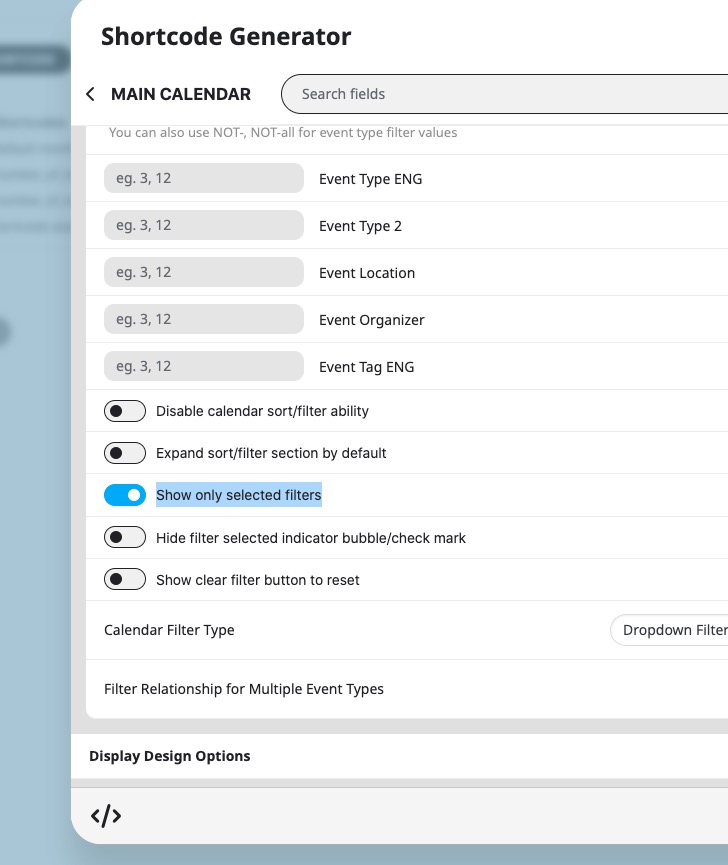 Search and filter function, would really like to have multiple filter functions – EventON Help Desk