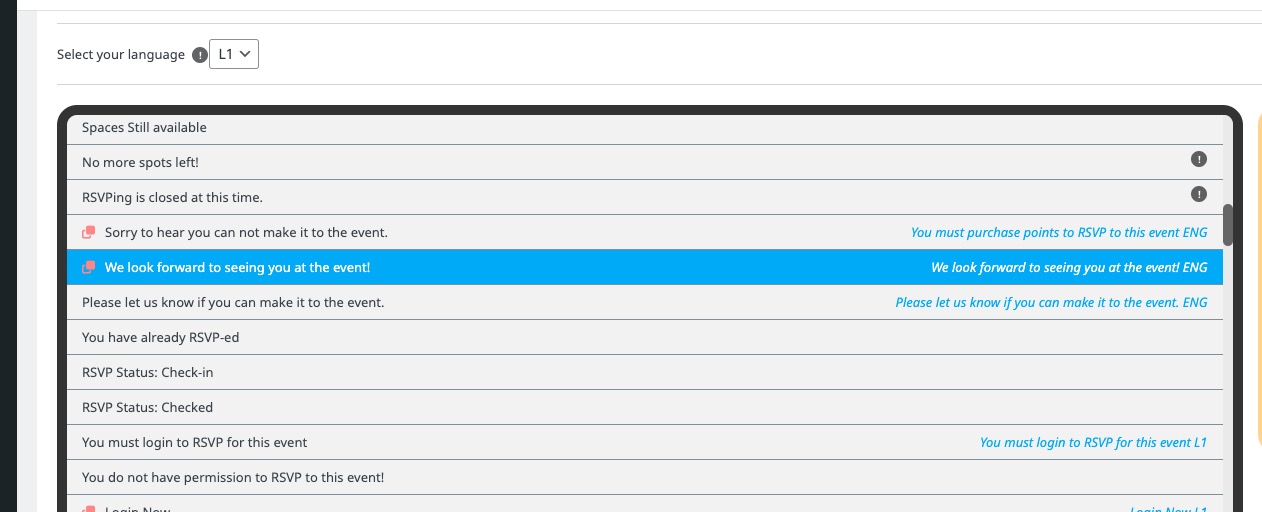 Change Default Text Language – EventON Help Desk