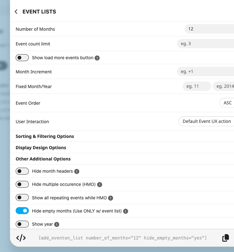 How to group events from different months – EventON Help Desk